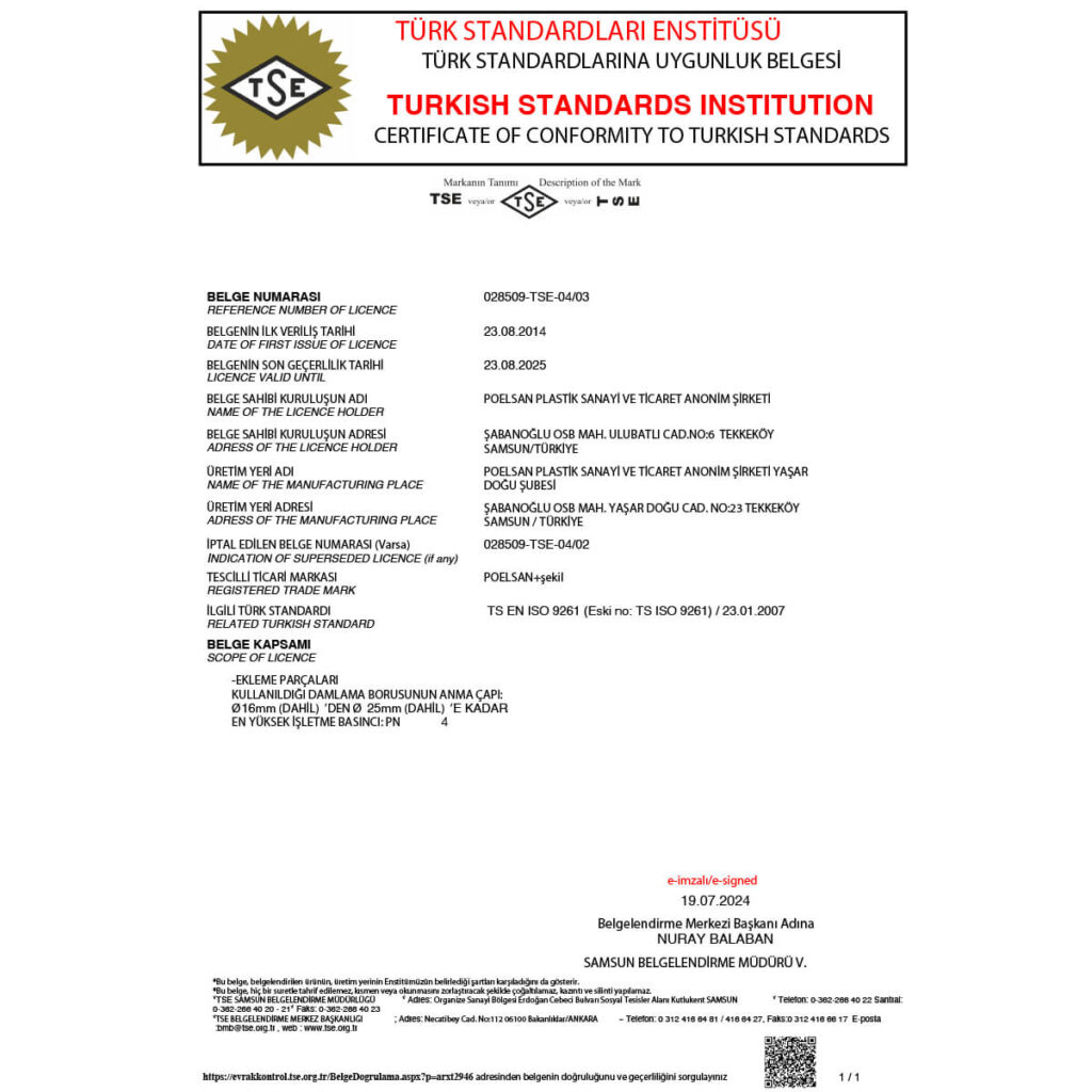 Quality Certificates - Poelsan